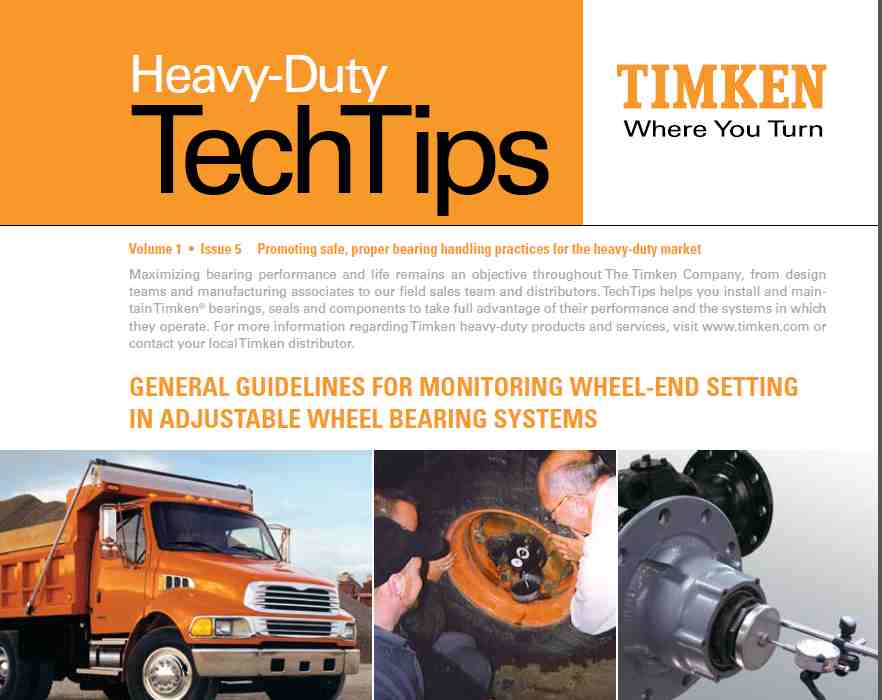 Guidelines for Monitoring Wheel-End Setting in Adjustable Wheel Bearing ...